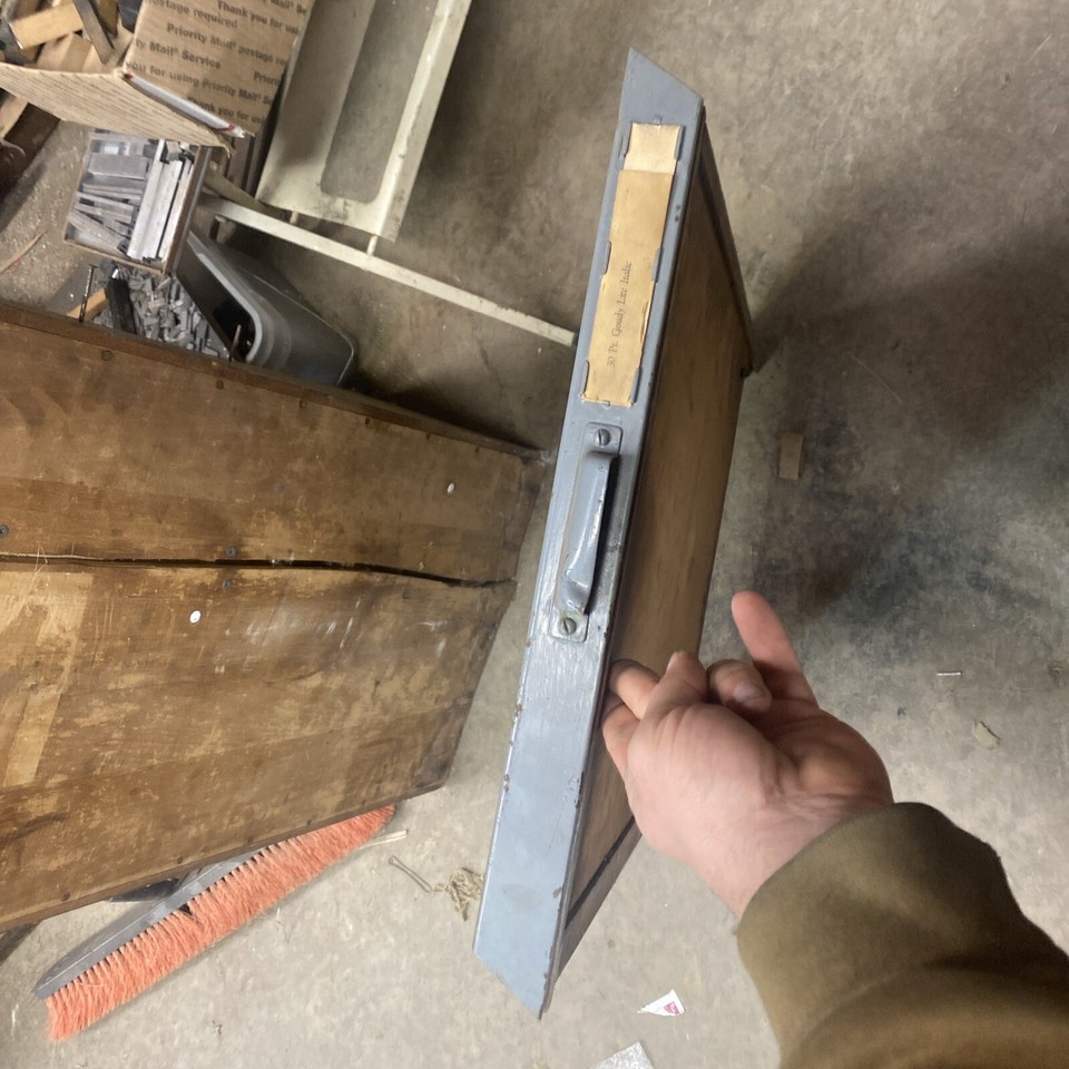 Wooden Printers Drawer Letterpress Type Set Tray Shadow Box Lino type ...