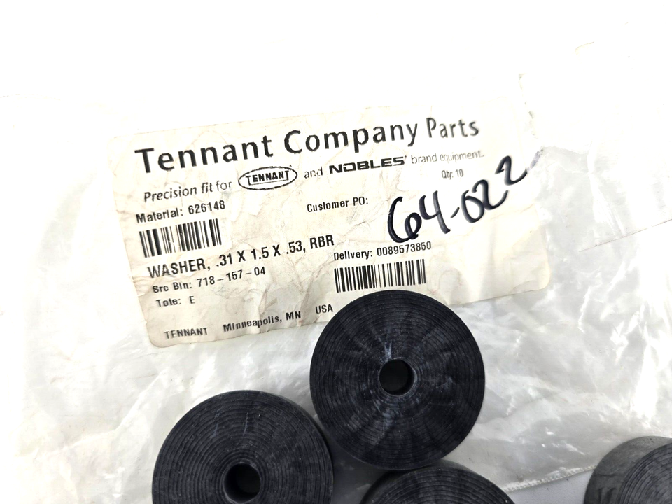 5pcs Tennant Washer Rubber .31x 1.5 x .53 RBR 626148 Nobles 25XP SM ...