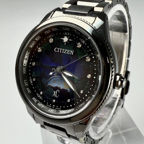 Citizen XC Moon Phase Titanium Solar Watch Elegant Dress Edition Luxury ...