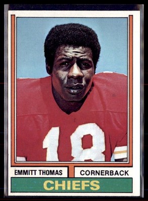 1974 Topps Football Emmitt Thomas Kansas City Chiefs #381 | eBay