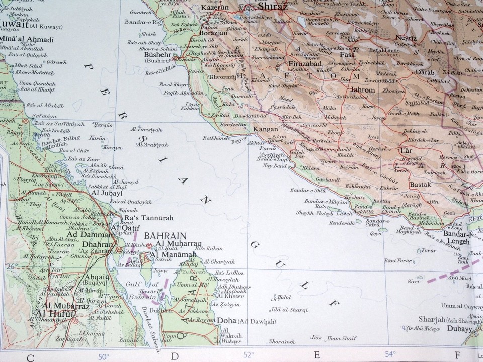 1959 VINTAGE MAP OF IRAN PERSIA SCALE 1: 4,000,000 / TEHRAN INSET MAP ...