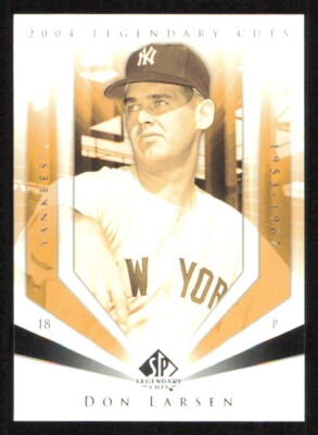 2004 SP Legendary Cuts DON LARSEN Base Baseball card NEW YORK YANKEES ...