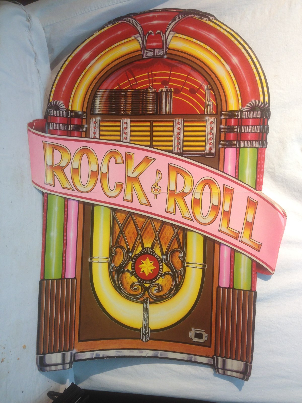 Vintage Die Cut Beistle Co 1988 Cardboard Juke Box Rock Roll BY Clever ...