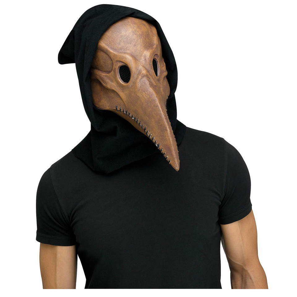 Latex Plague Doctor Bird Mask Adult Steampunk Halloween Costume Mask W ...