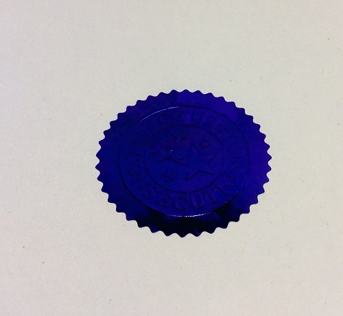 30 Metalic Blue Embossed Foil Seal, Stickers Ideal for Certificates ...