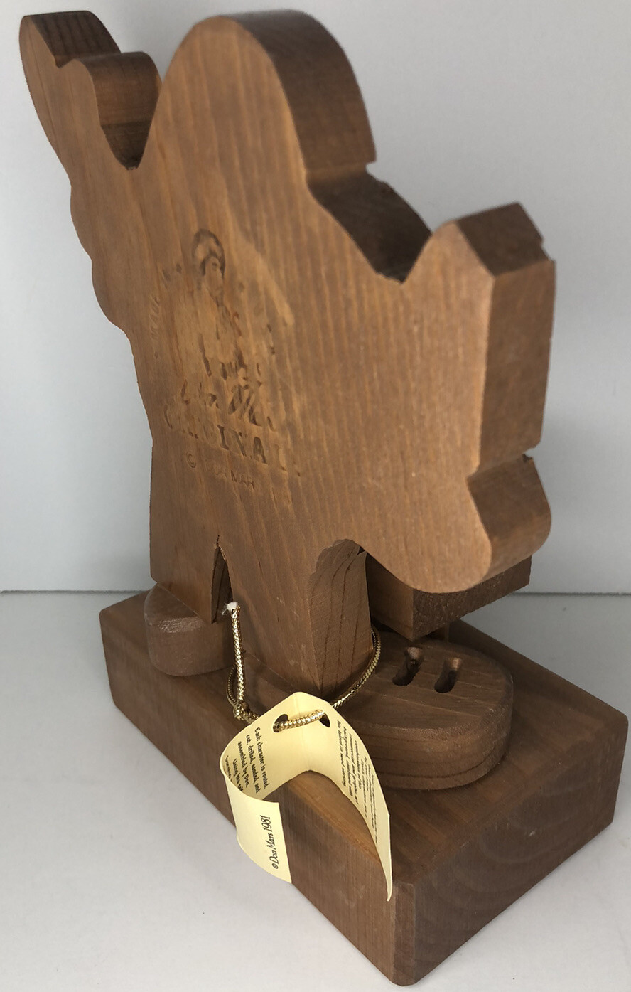 Don Mars Originals THE PROFESSOR Dad 1981 Wood Carved Figure 8 ...