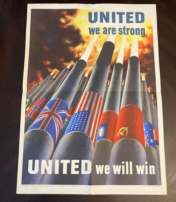 Original WW II Poster "United We Are Strong United We Will Win" 1943 | eBay