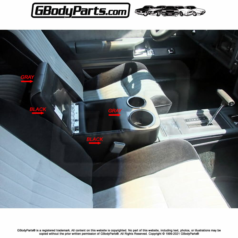78-87 Grand National Regal Center Console Shorty Armrest Riser Cup ...