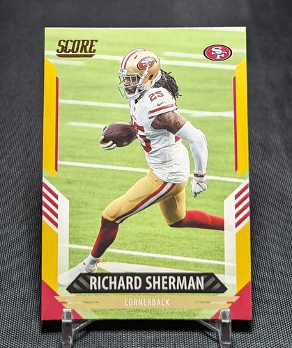 Richard Sherman Gold Parallel 2021 Score Football Card #275 San ...