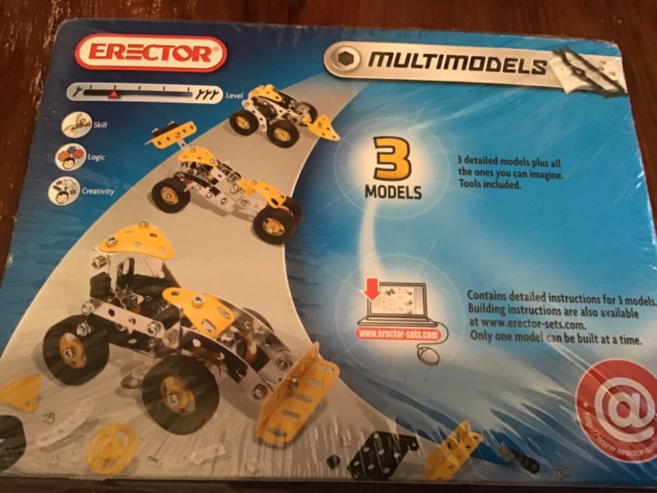 Erector Multi models # 83 2520 3 Models 110+ Parts Building Toy Set New ...