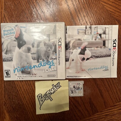 Nintendogs + Cats French Bulldog & New Friends (Nintendo 3DS) Complete ...