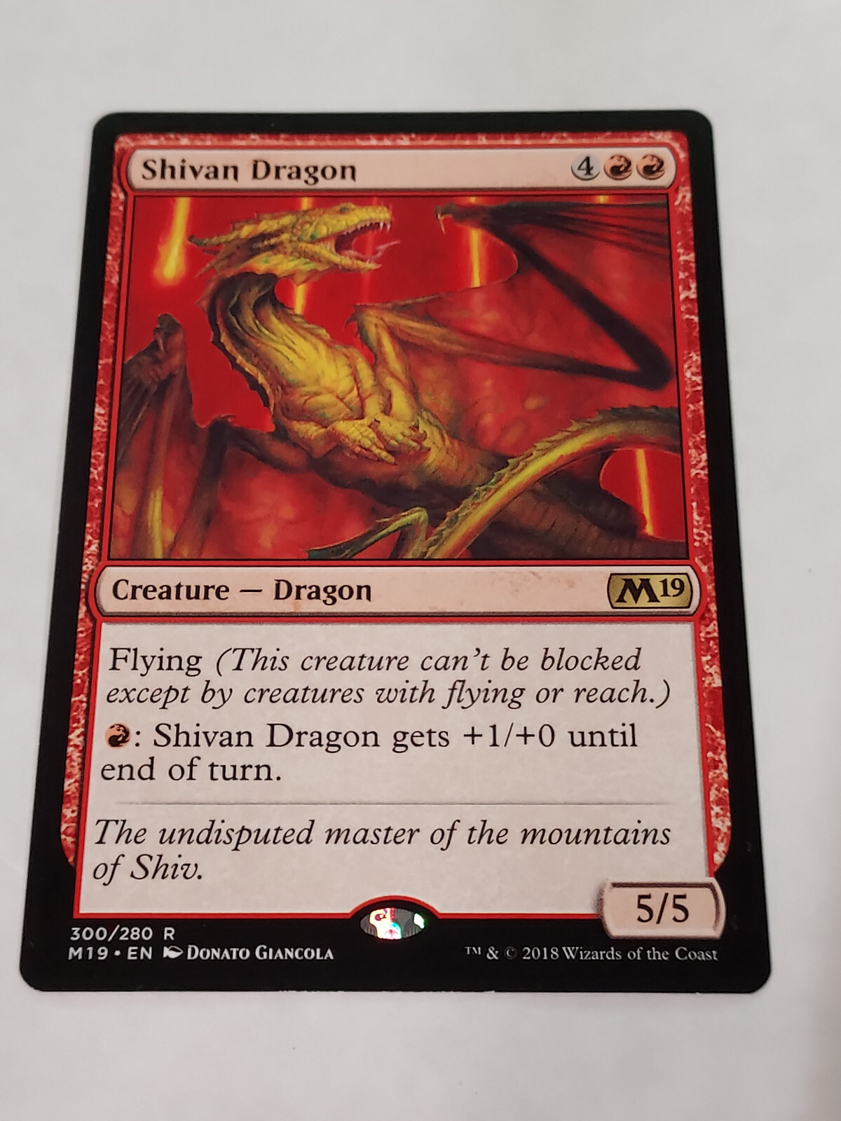 Shivan Dragon - Magic Core Set 2019 M19 - Magic the Gathering MTG Nice ...