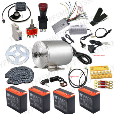 48V 1800W Electric Motor Battery Controller for Go Kart Mower Quads ATV ...