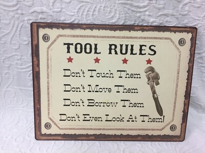Tool Rules 14 X 10 Metal Sign | eBay