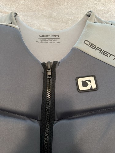 O'Brien Life Vest, Adult 2X-Large 44” To 48”Gray And Black Type III PFD ...