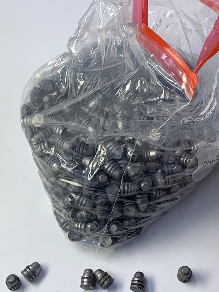 20 Lbs+ Minus Bag of Black Powder Muzzleloader Lead Bullets Mini Ball ...