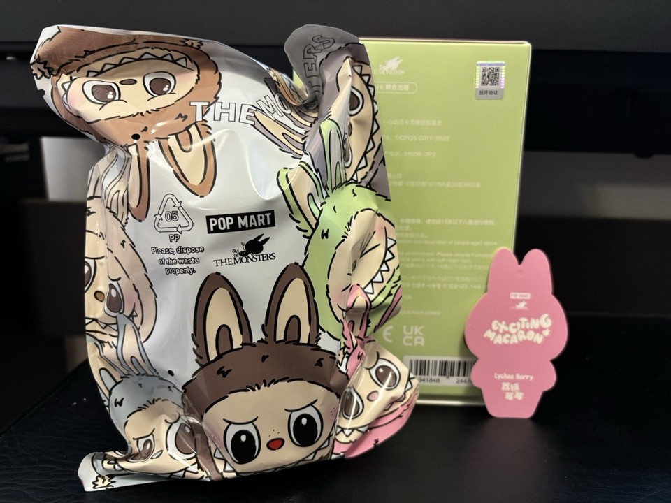POP MART LABUBU Lychee Berry Exciting Macaron Pendant Authentic The ...