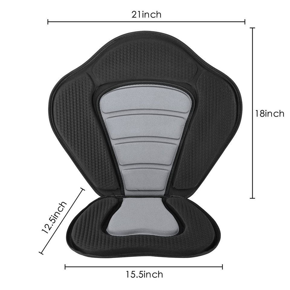 Deluxe Padded Kayak Seat with Storage Bag, Adjustable Cushions for ...