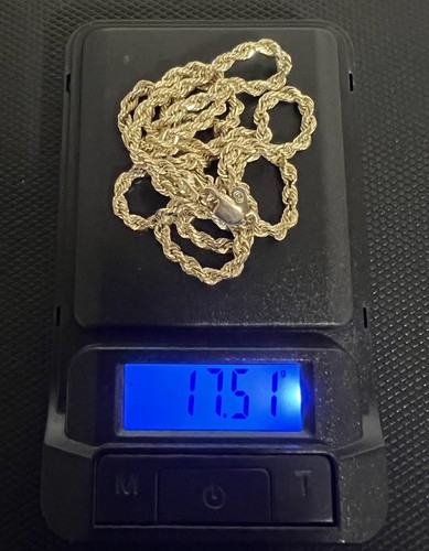 14K Gold Diamond Cut 3mm Rope Chain. Solid 22 Inches DC Rope Hawaii ...