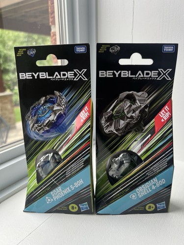 Beyblade X Soar Phoenix 5-80H(Mold3)& Obsidian Shell 4-60D - Rare finds ...