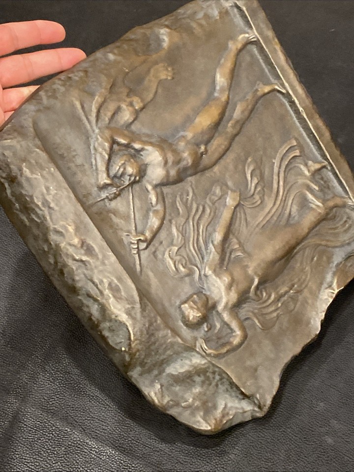 VTG Bronze Relief Neoclassical Style Roman Greek Mythology Nude NO ...