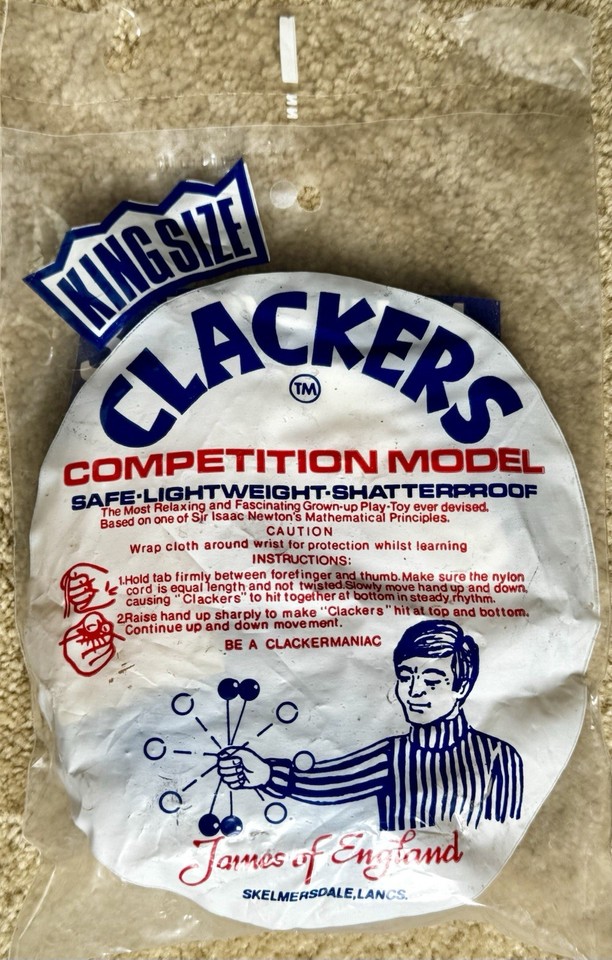 Vintage Clackers Toy 1970s James Of England Kingsize Unopened! Klackers ...