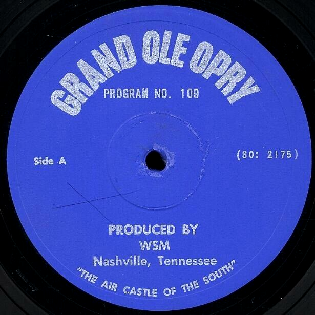 HANK SNOW JEAN SHEPARD GEORGE HAMILTON GRAND OLE OPRY ORIGINAL RADIO ...