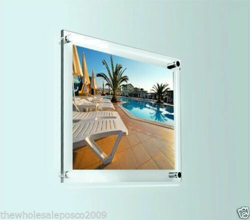 Photo Frame Poster Picture Holder Clear Perspex Acrylic Wall Mounted Display | eBay UK