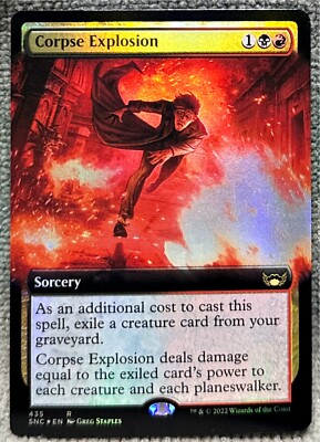 Corpse Explosion 435 Foil Extended Art Streets Of New Capenna Magic The ...
