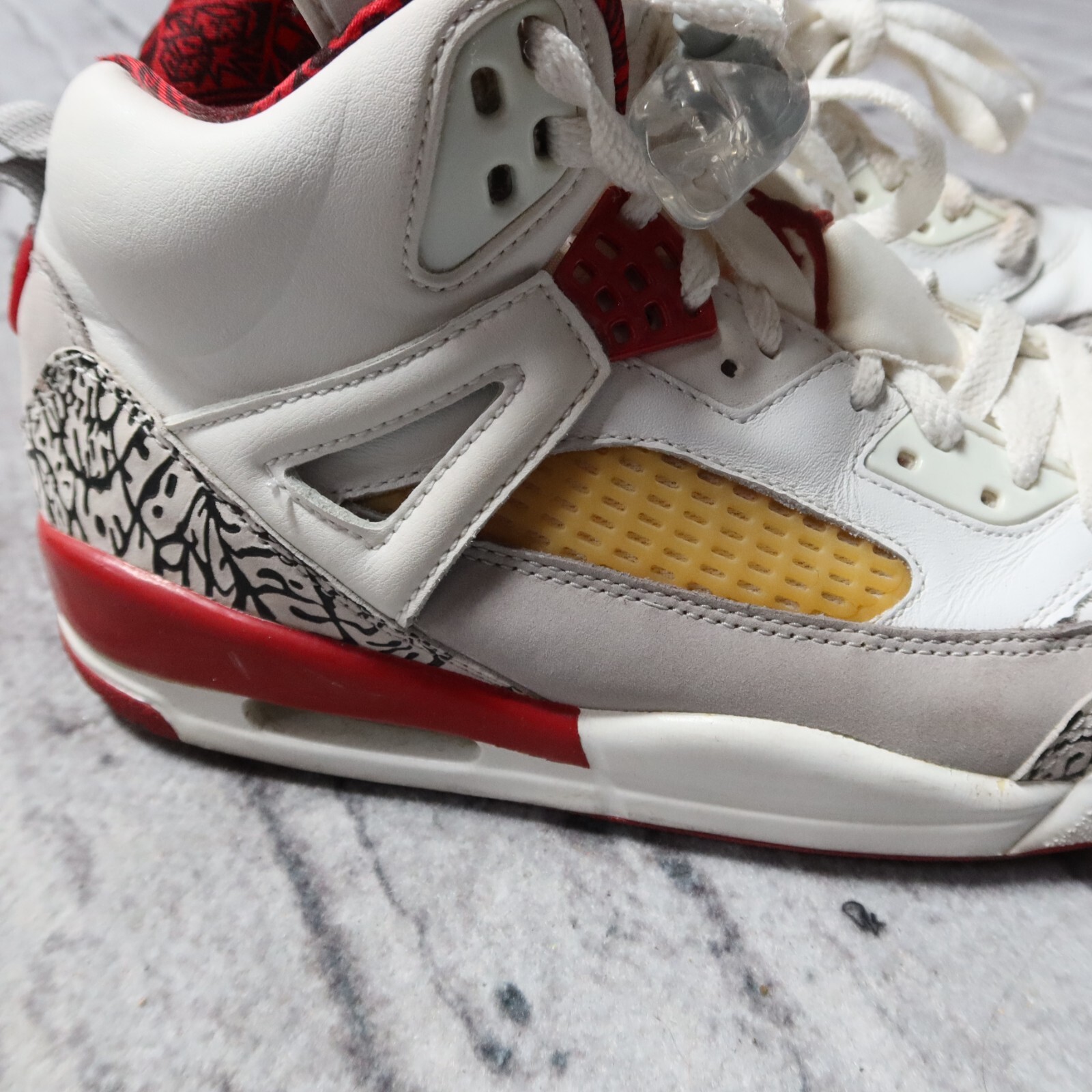 2007 Nike Air Jordan Spizike Shoes 315371 -164 White Fire Red Grey Size ...