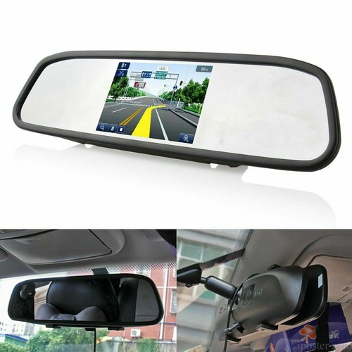 4.3" Mirror LCD Monitor + Car Rear View Kit Night Vision Reversing ...