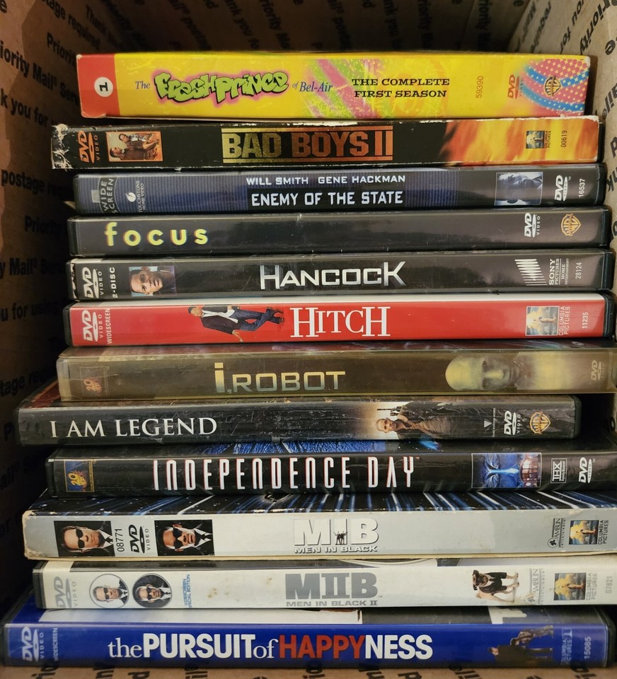 Will Smith Lot Of 12 DVDs Focus, MIBs, I Robot, Hitch, Fresh Prince Season 1 | eBay