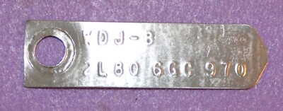 1966 Ford Mustang ORIG 289 2V 8" REAR END AXLE DIFFERENTIAL TAG EquaLok ...