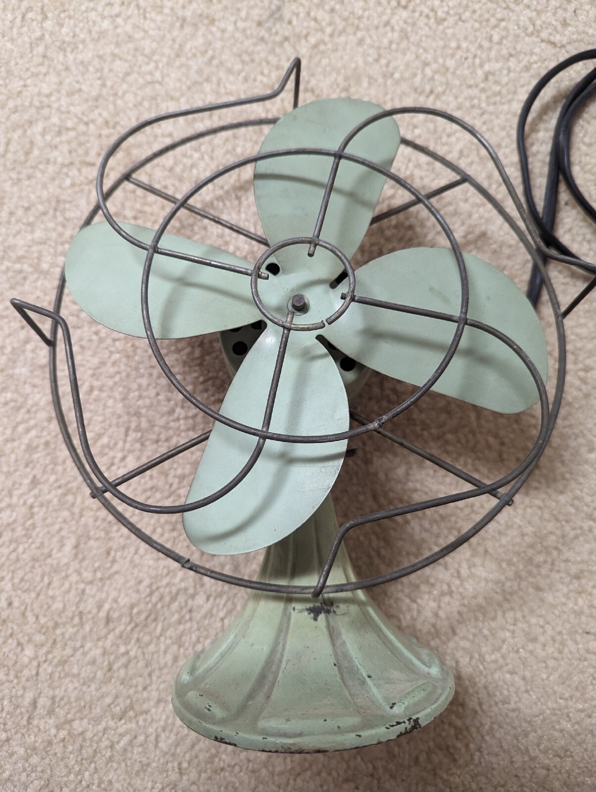 VTG A.C. Gilbert Polar Cub Mini Fan Cast Iron Base P1849 Green Working ...