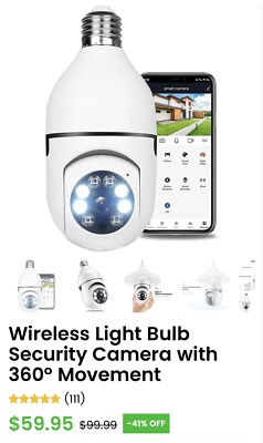 smart bulb security camera | eBay