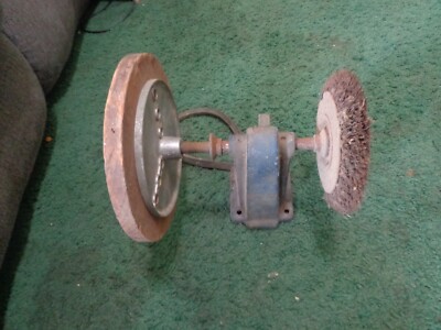 Vintage Dunlap belt driven bench grinder | eBay