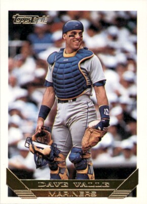 1993 Topps Gold Dave Valle Seattle Mariners #370 Baseball Card | eBay