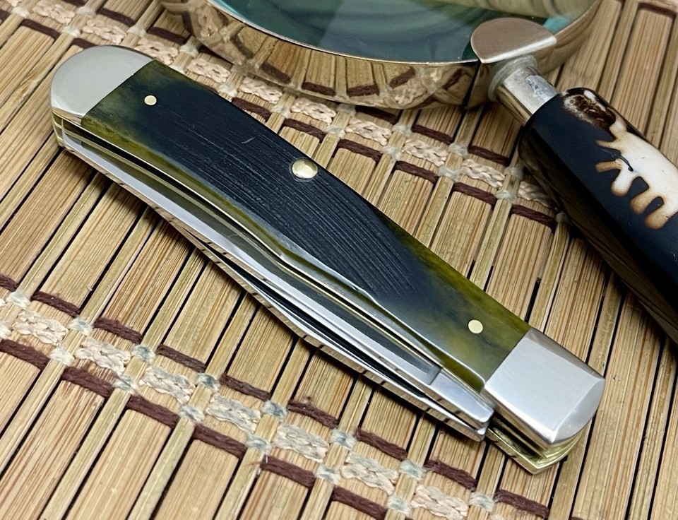 Case XX USA 2025 Sawcut Olive Green Bone 39230 Stainless Trapper Pocket Knife | eBay