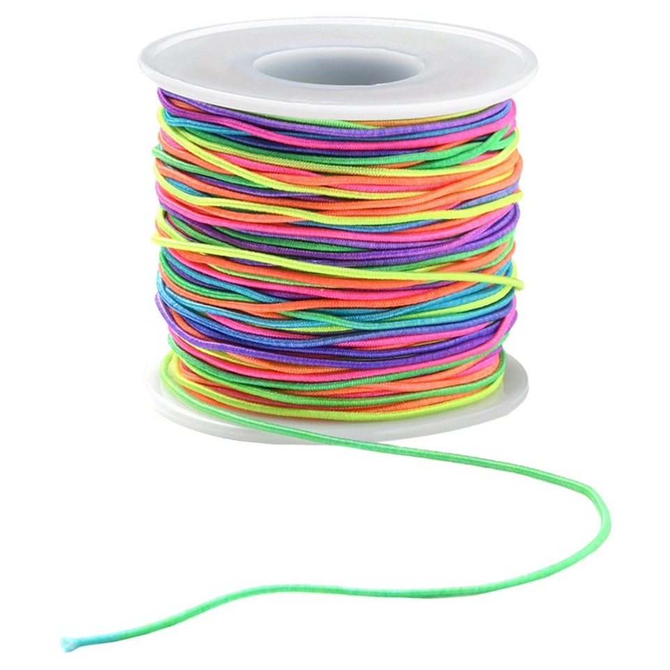 Stretchy Bracelet String: Rainbow Elastic Cord Jewelry Making 1 mm ...