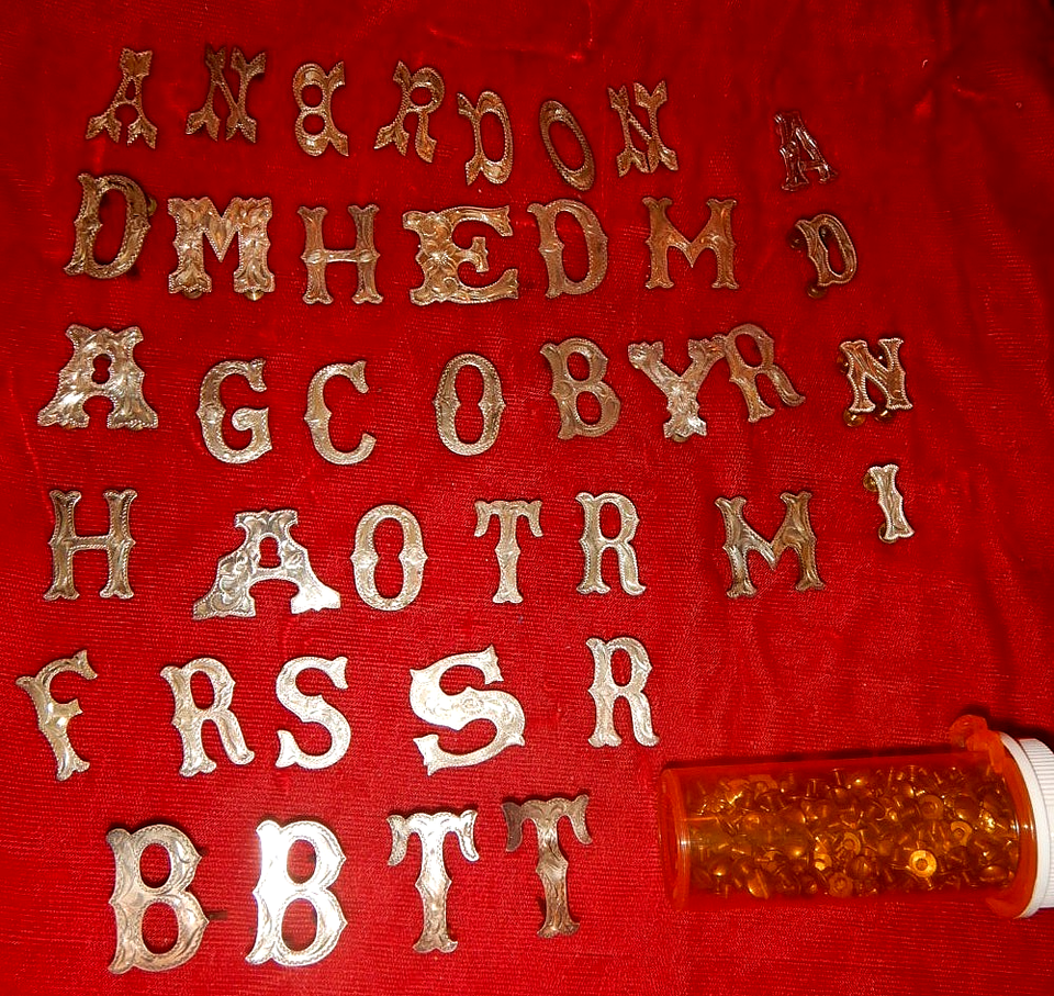 39 Assorted Hand-Crafted Sterling Silver Engraved Alphabet Letter ...