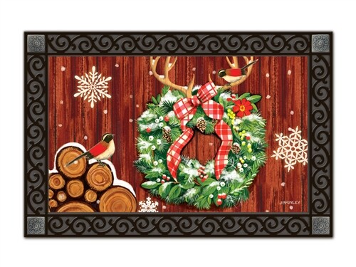 Studio M Matmates Cozy Cabin Wreath Doormat | eBay