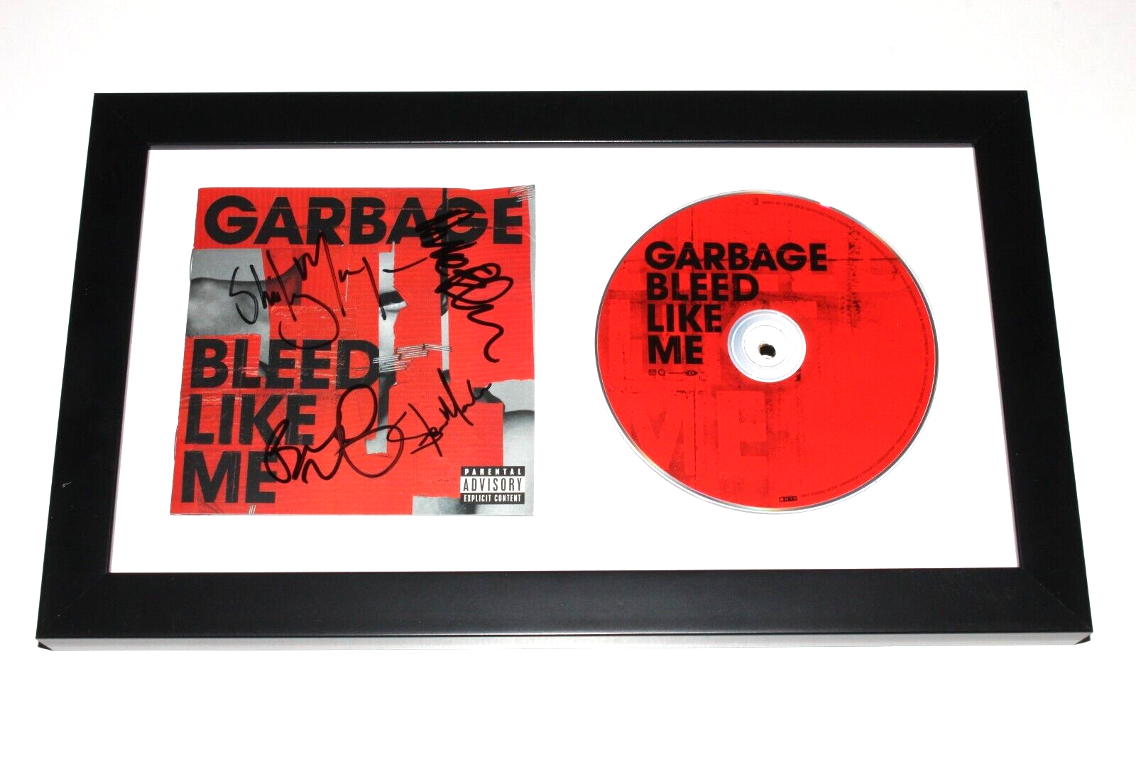 GARBAGE BAND SIGNED FRAMED 'BLEED LIKE ME' CD COVER ALBUM COA SHIRLEY ...
