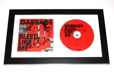 GARBAGE BAND SIGNED FRAMED 'BLEED LIKE ME' CD COVER ALBUM COA SHIRLEY ...