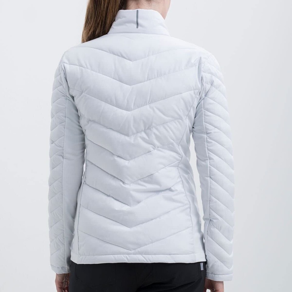 NWT Ladies NIVO WHITE KAYLA Full Zip Quilted Golf Puffer Jacket - M & L ...