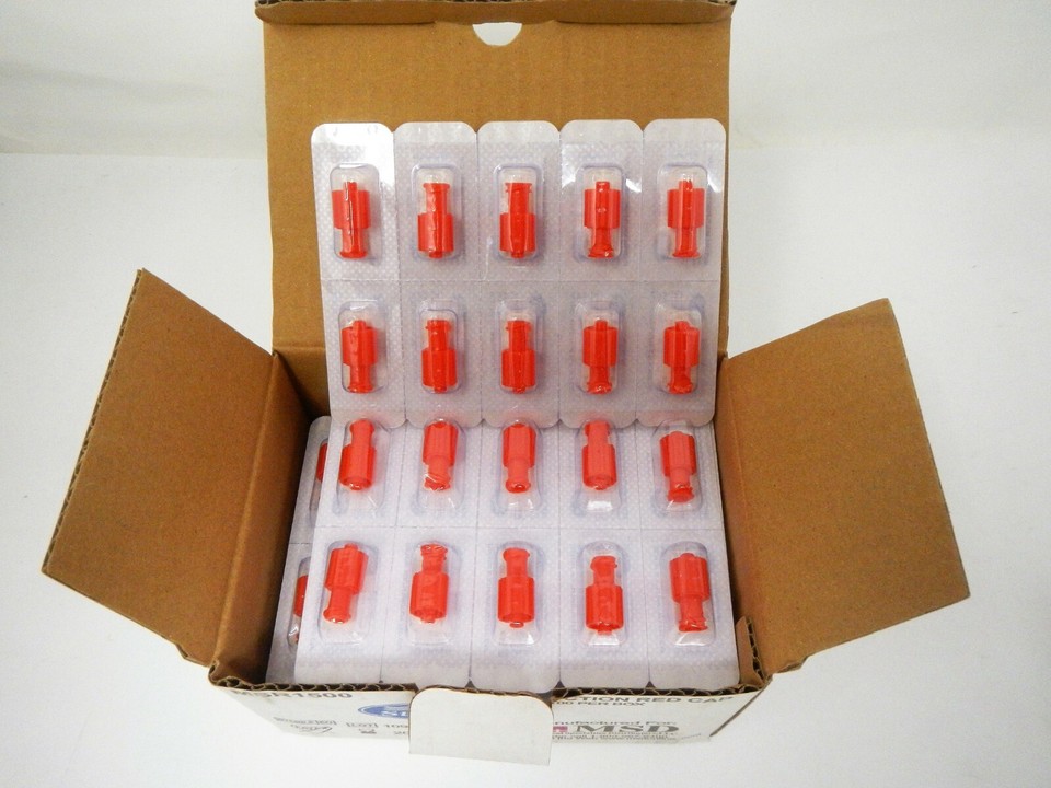 Med Stream MSR1500 Multi-Function Red Cap for Port PICC Infusion Line ...