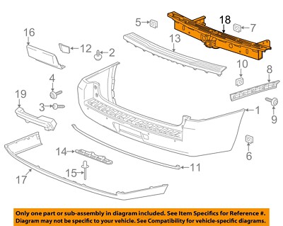 GM OEM Rear Bumper-Impact Bar 22806381 | eBay