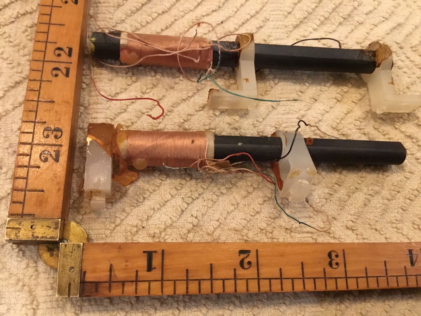 1 Vintage 4” Ferrite Rod Antenna Loopstick Coil W/ Mounting Clips No ...