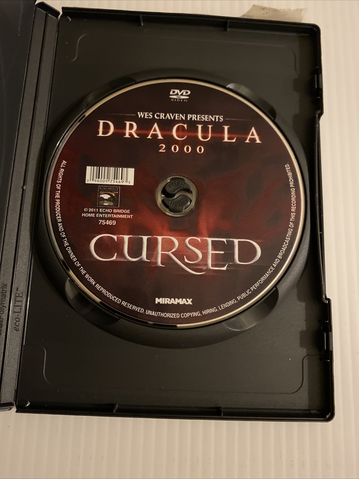 Dracula 2000/Cursed (DVD, 2011) Wes Craven Horror Werewolves Fright ...