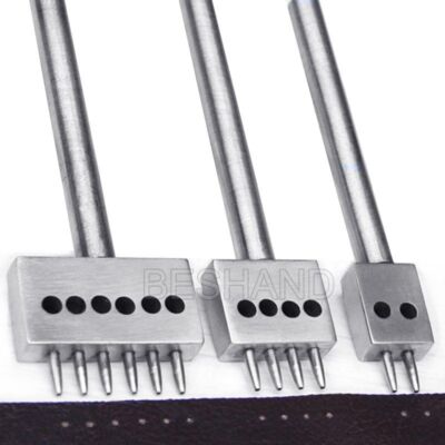 Leather Craft Tools Eyelets Punch Round Hole Pricking Iron Row 4-8mm ...