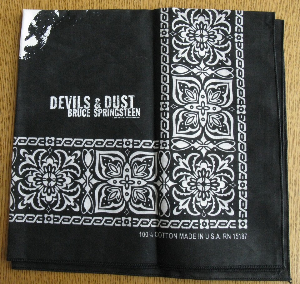 BRUCE SPRINGSTEEN ORIGINAL BANDANA 2005 "DEVILS & DUST" TOUR, NEW | eBay